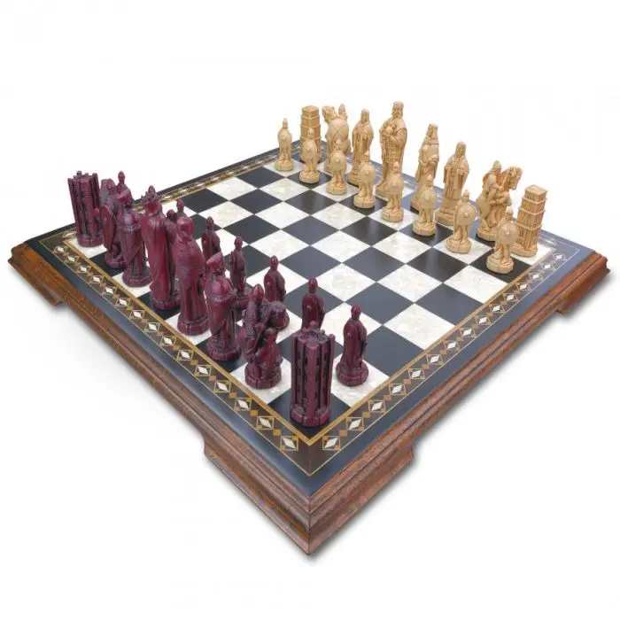 coloured chess set