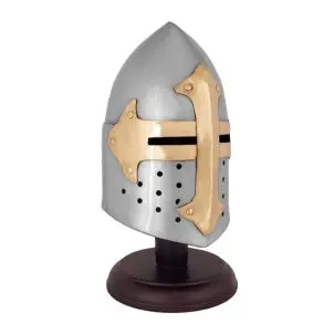 miniature medieval helmets